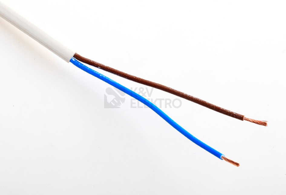 Kabel H03VV-F 2x0,5 dvojlinka bílá (CYLY 2Dx0,50) | K&V ELEKTRO a.s.