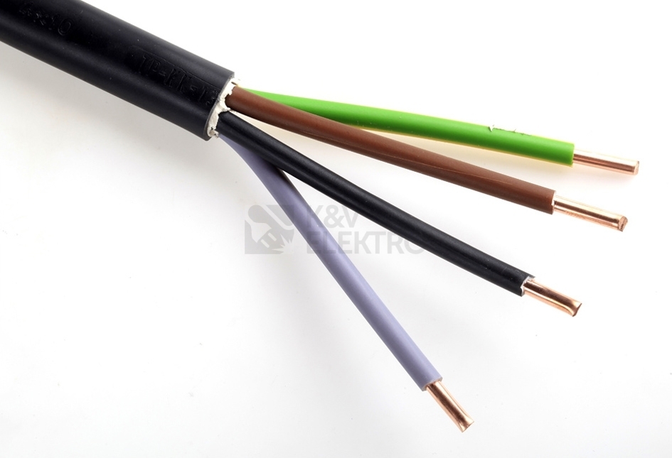 Kabel CYKY-J 4x4 (CYKY 4Bx4) metráž | K&V ELEKTRO a.s.