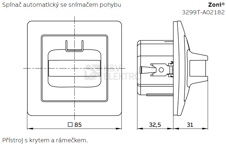 ABB Zoni pohybové čidlo greige 3299T-A02182 244 | K&V ELEKTRO a.s.